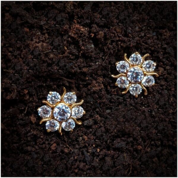 Earring – Antique Chand Bali Cob Ruby Emerald | Gujjadi Swarna Jewellers